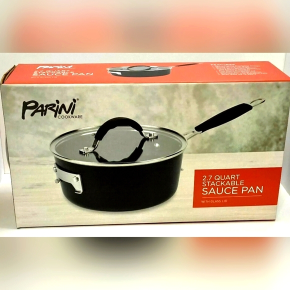 Parini | Kitchen | Parini 27 Quart Stackable Sauce Pan W Glass Lid ...